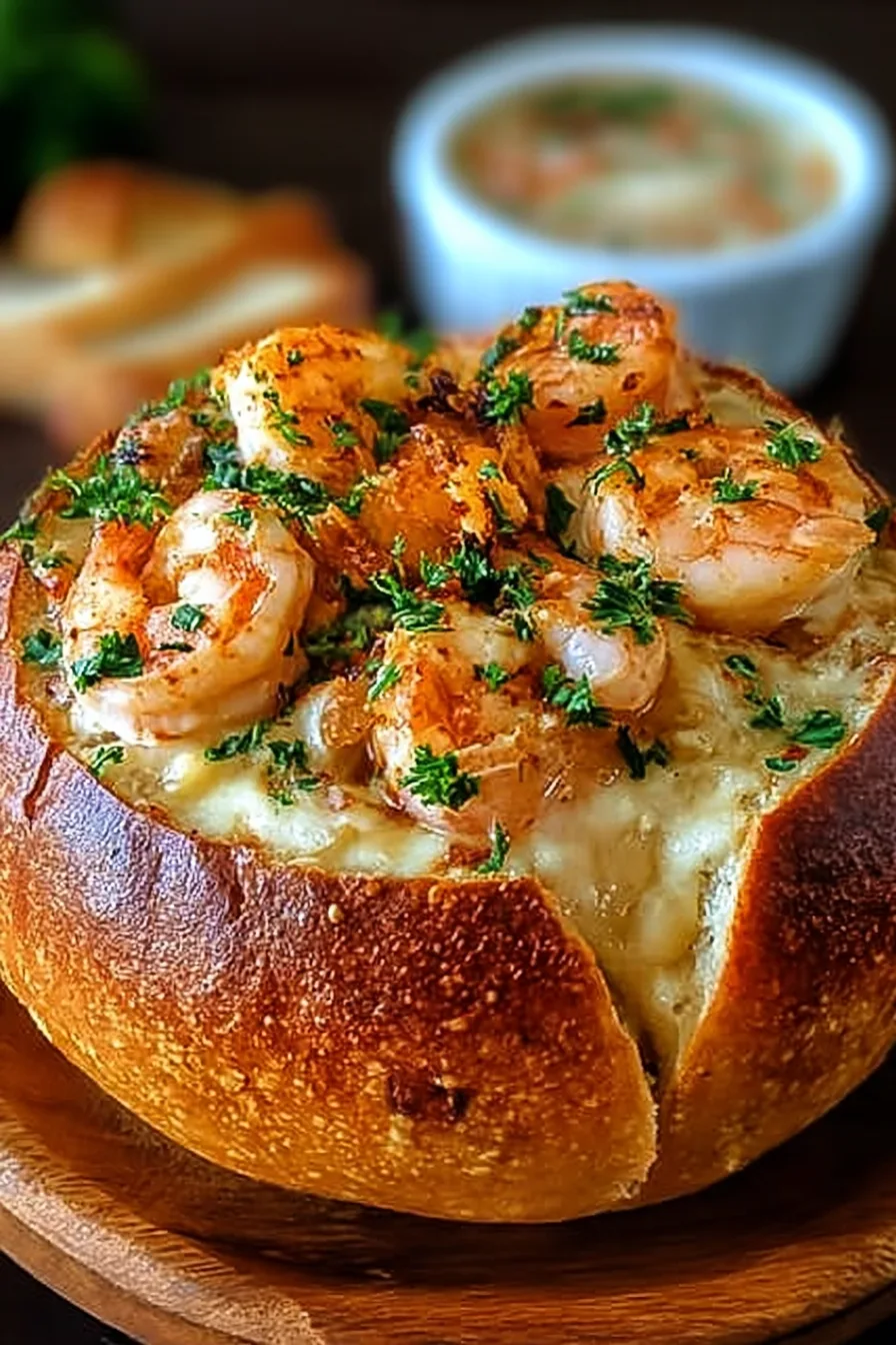 Stuffed Seafood Bread Bowl – Irresistible Comforting Dinner!